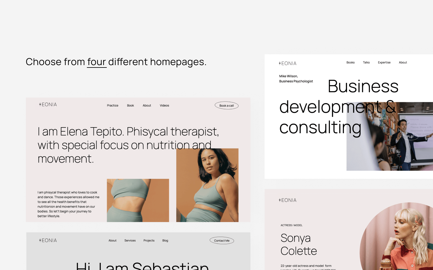 Eonia - Personal HTML5 Responsive Website Template